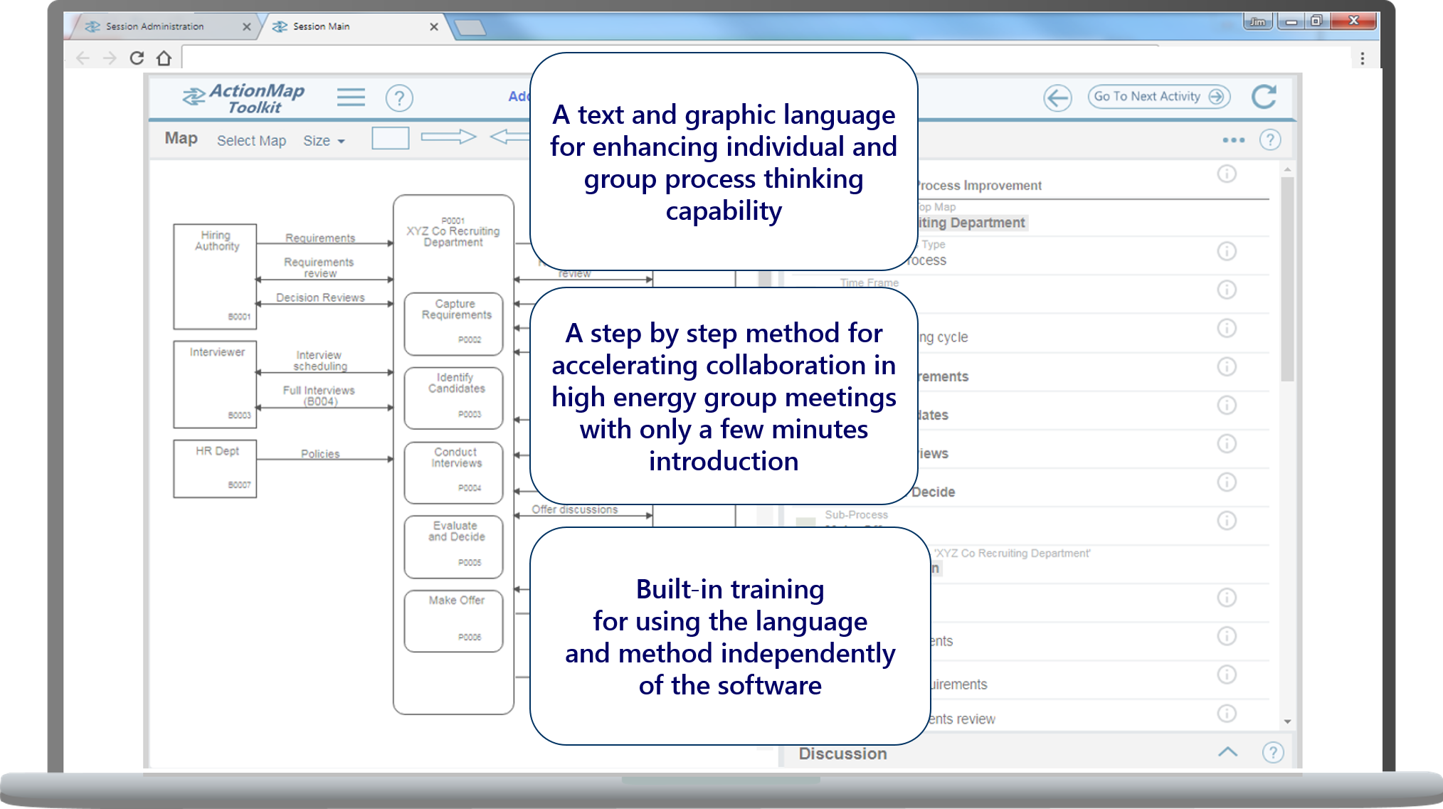 Laptop NoSideBars 3 Main Features vert | ActionMap