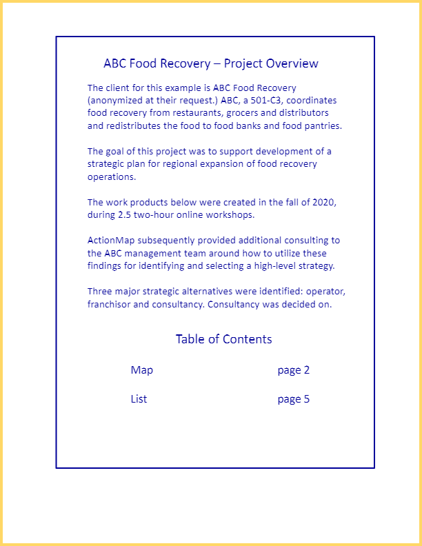 ABC Food Recovery – Map and Evaluate – Full Set pdf | ActionMap